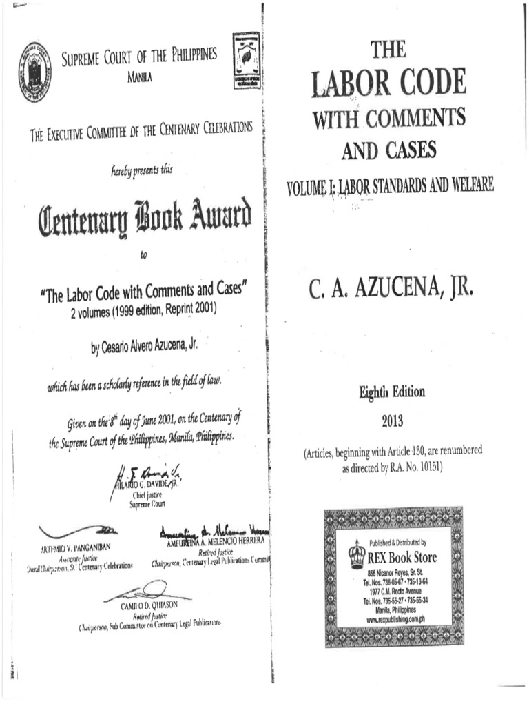 Labor Law Azucena | PDF