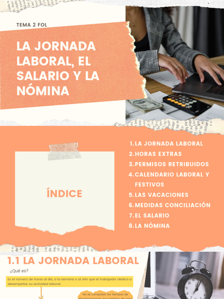 FOL PP T2 Jornada Laboral, Salario y Nómina | PDF | Salario | Tiempo de trabajo
