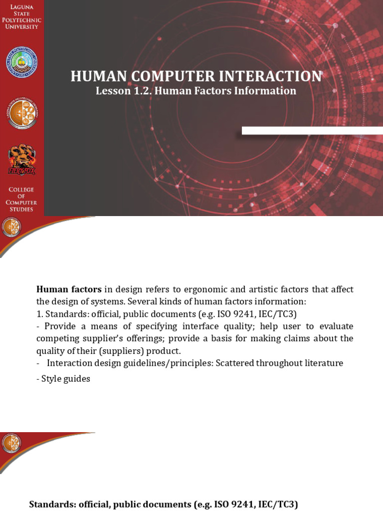 SLM 1 Itep 101 Hci SLM 1 Lesson 1.2 | PDF | Icon (Computing) | Human–Computer Interaction