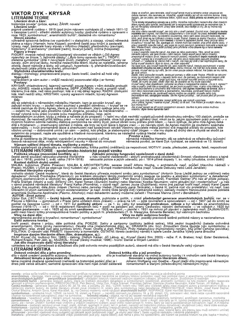 Dyk - Krysař - B | PDF