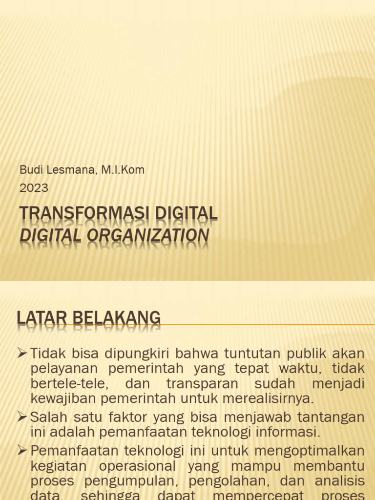 4 - GovDig-2023 - Transformasi Digital | PDF | Komputer