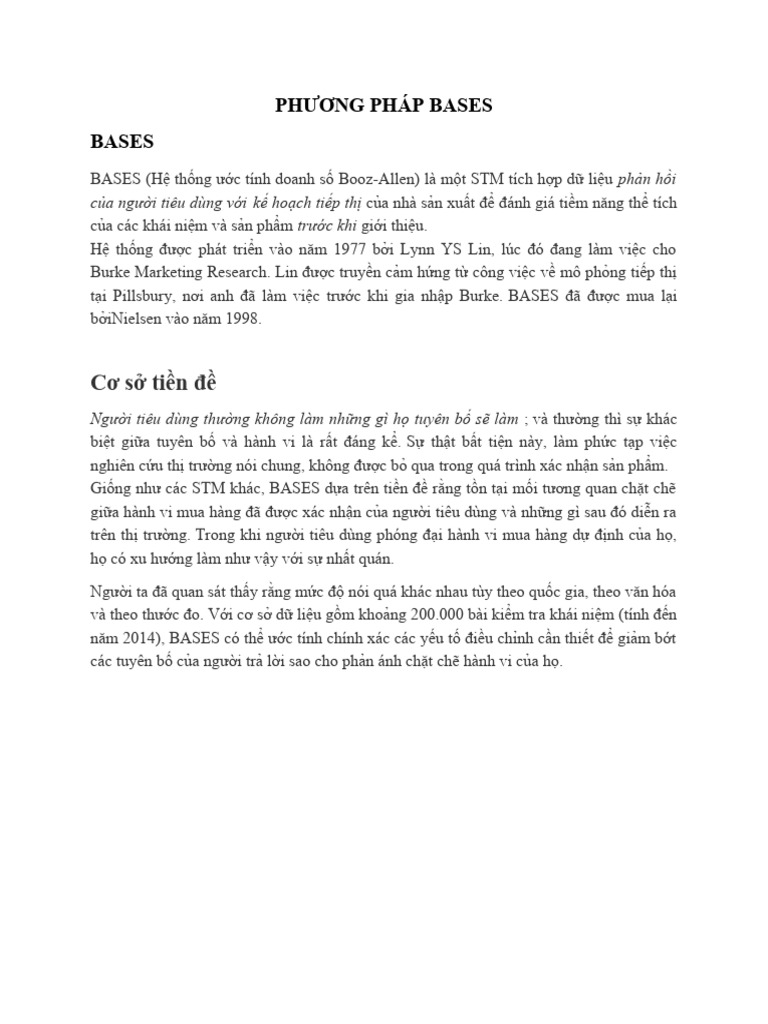 Phương Pháp Bases | PDF