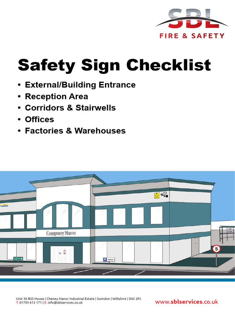 Safety Sign Checklist | PDF | Fire Safety | Safety