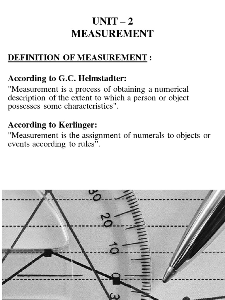BRM - Unit - 2 Measurement | PDF | Level Of Measurement | Attitude (Psychology)