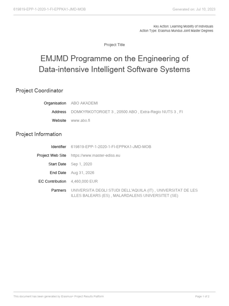Project 619819 EPP 1 2020 1 FI EPPKA1 JMD MOB | PDF | Data Science | Engineering