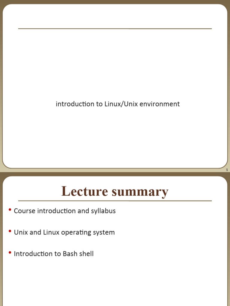 Lecture 2 | PDF | Operating System | Linux