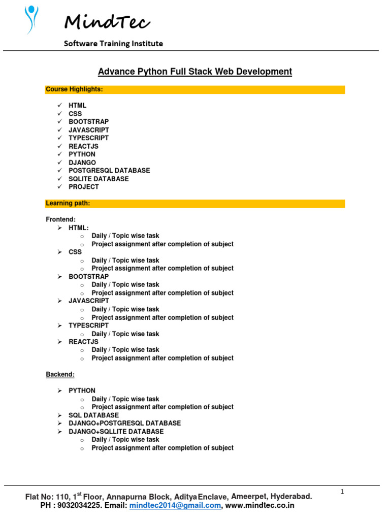 Advance Python Full Stack | PDF | Java Script | Html Element