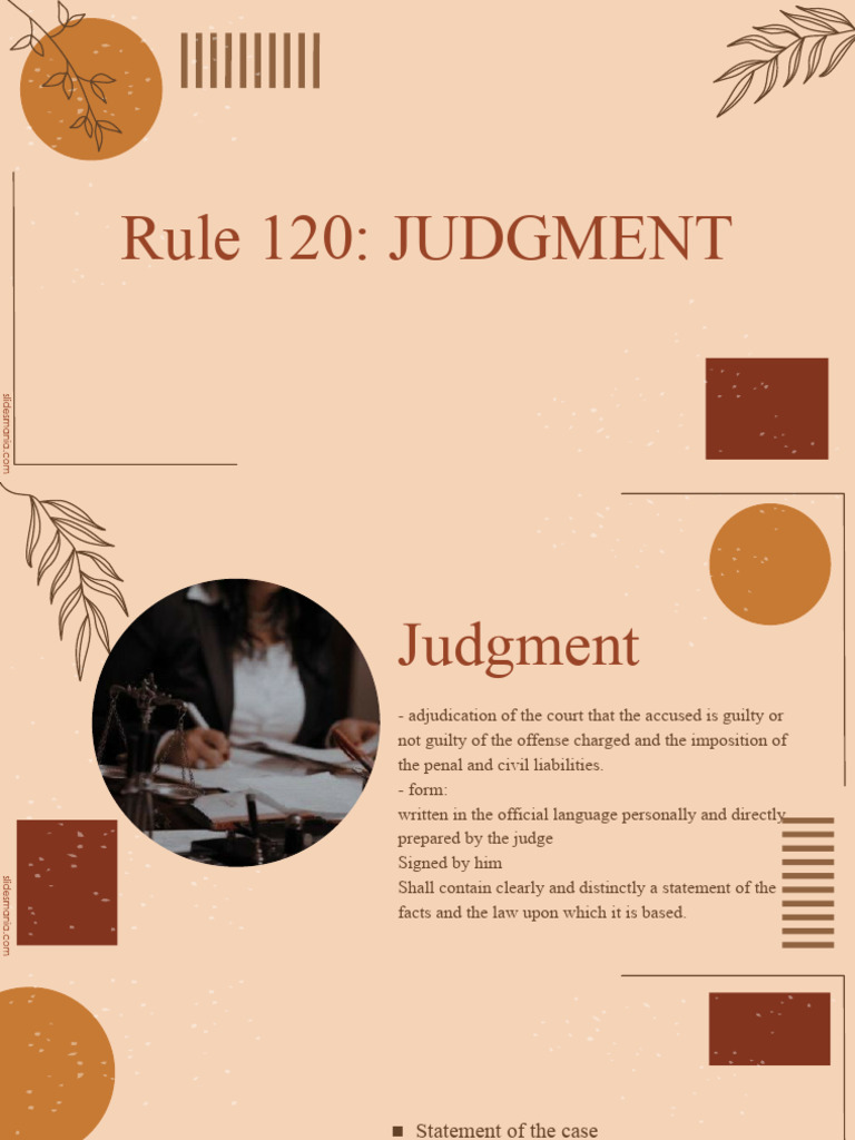 Rule 120 | PDF | Acquittal | Judgment (Law)