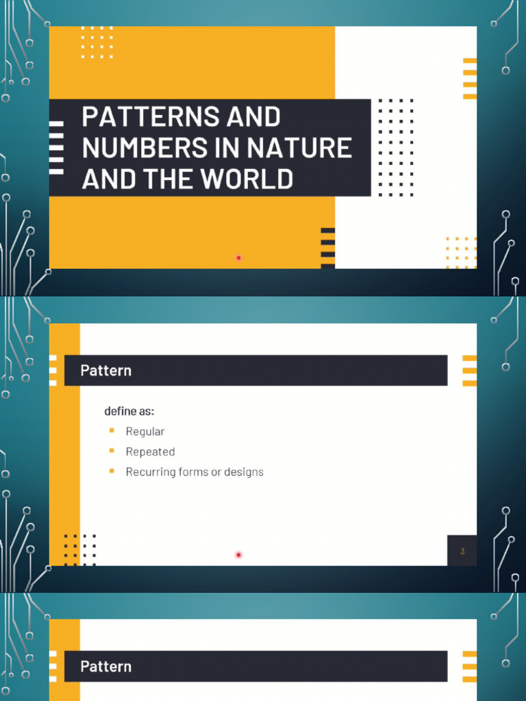 1 - Patterns and Numbers in Nature and The World - 1 | PDF