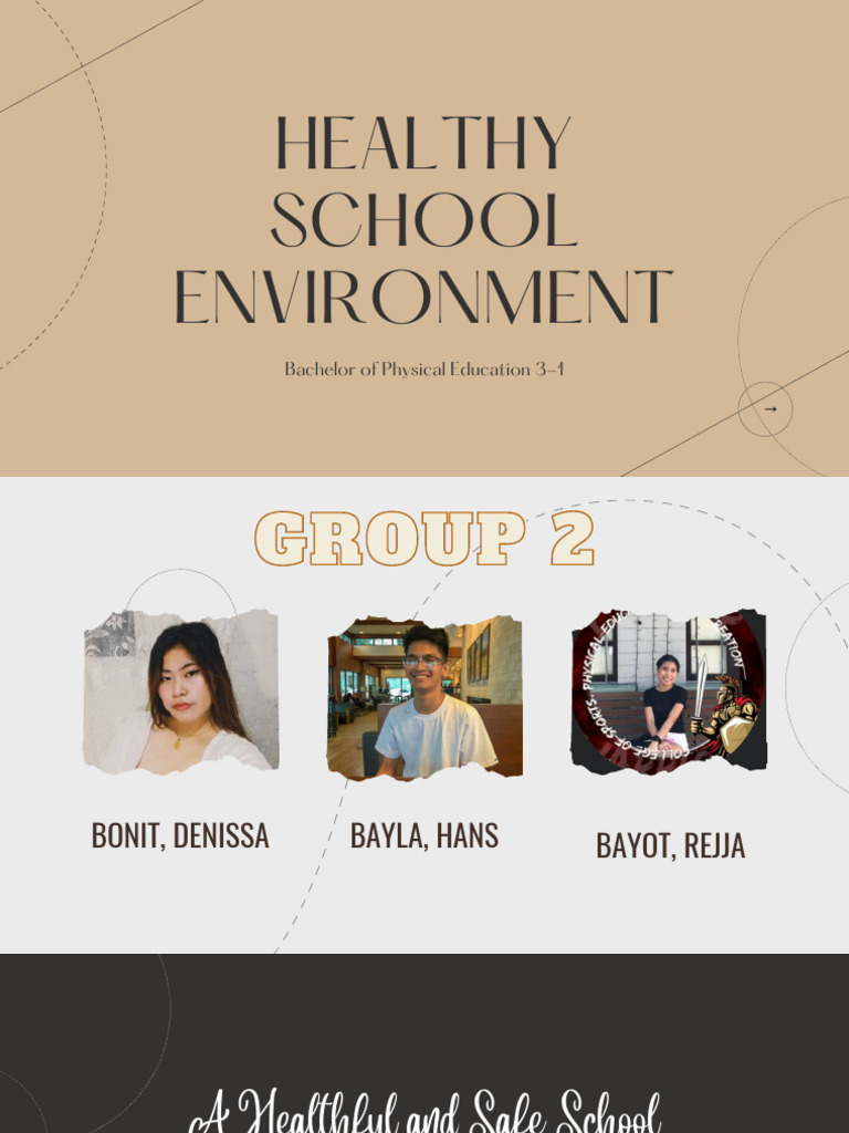 GROUP2 Healthy School Environment BPED3-1 | PDF | Learning | Teachers