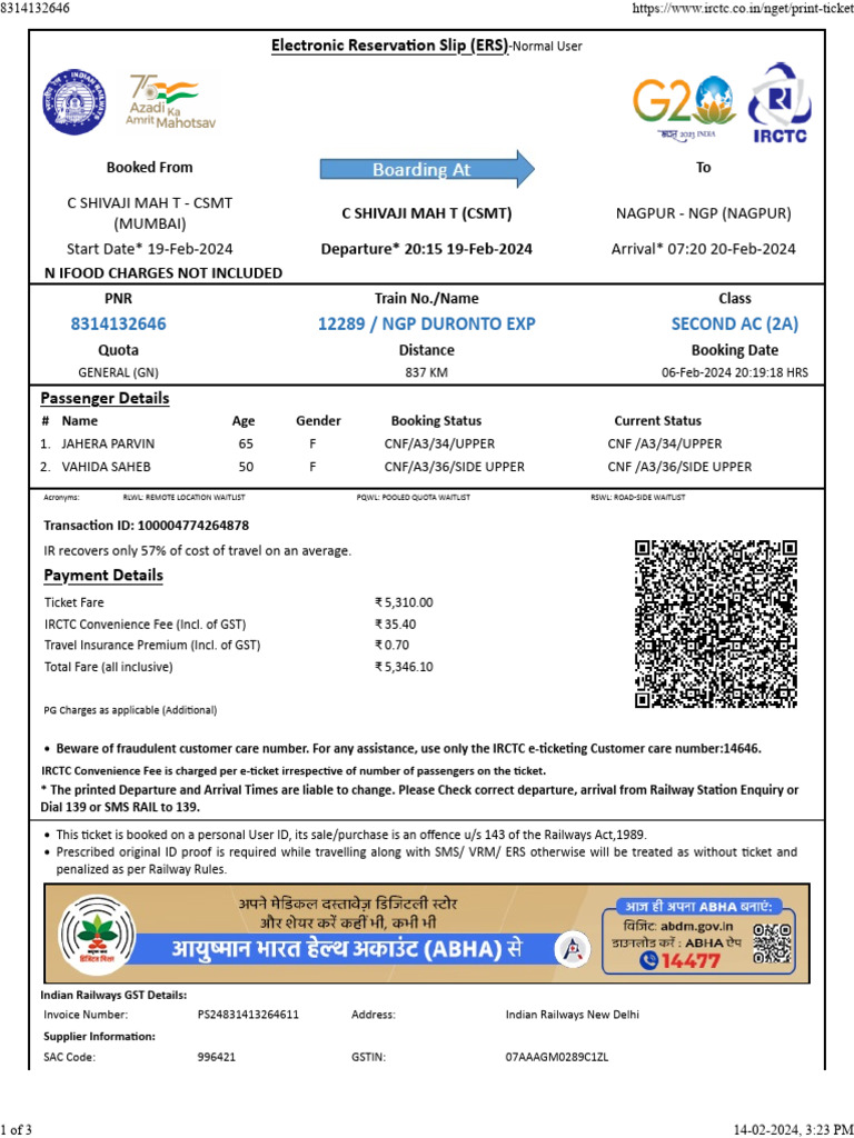 Ticket | PDF | Government | Payments