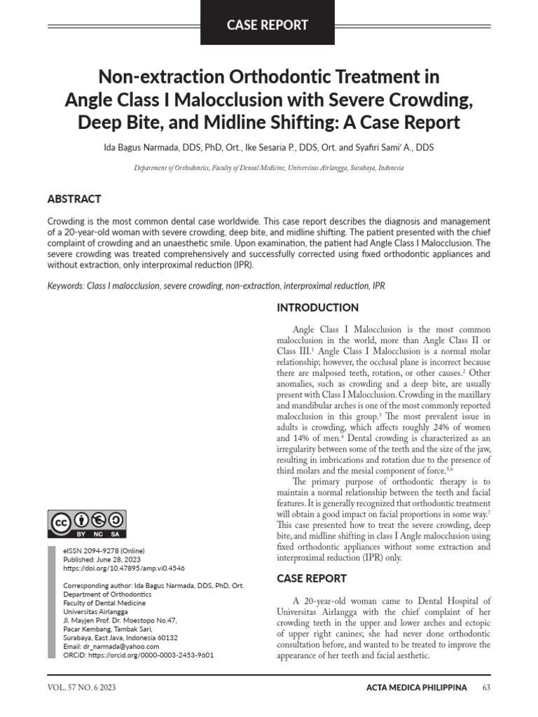 Class I Angle Awalnya Jga | Download Free PDF | Orthodontics | Animal ...