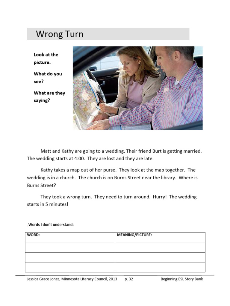 Wrong Turn Reading A2 Pdf