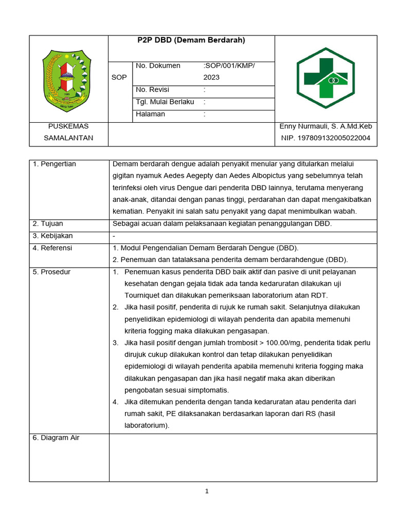 (Sop) DBD | PDF | Kesehatan Holistik | Sains & Matematika