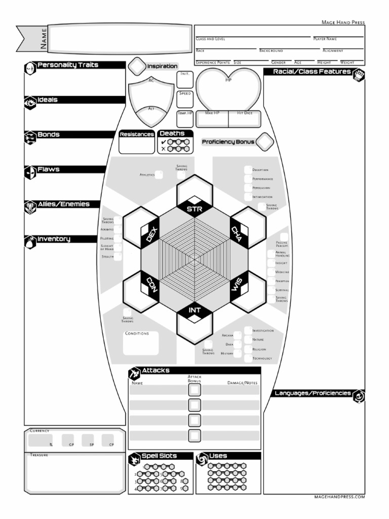 Dark Matter Character Sheet | PDF