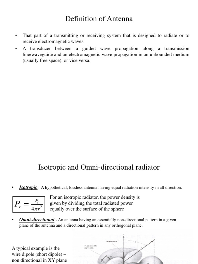 Lec 2 | PDF | Antenna (Radio) | Electromagnetic Radiation