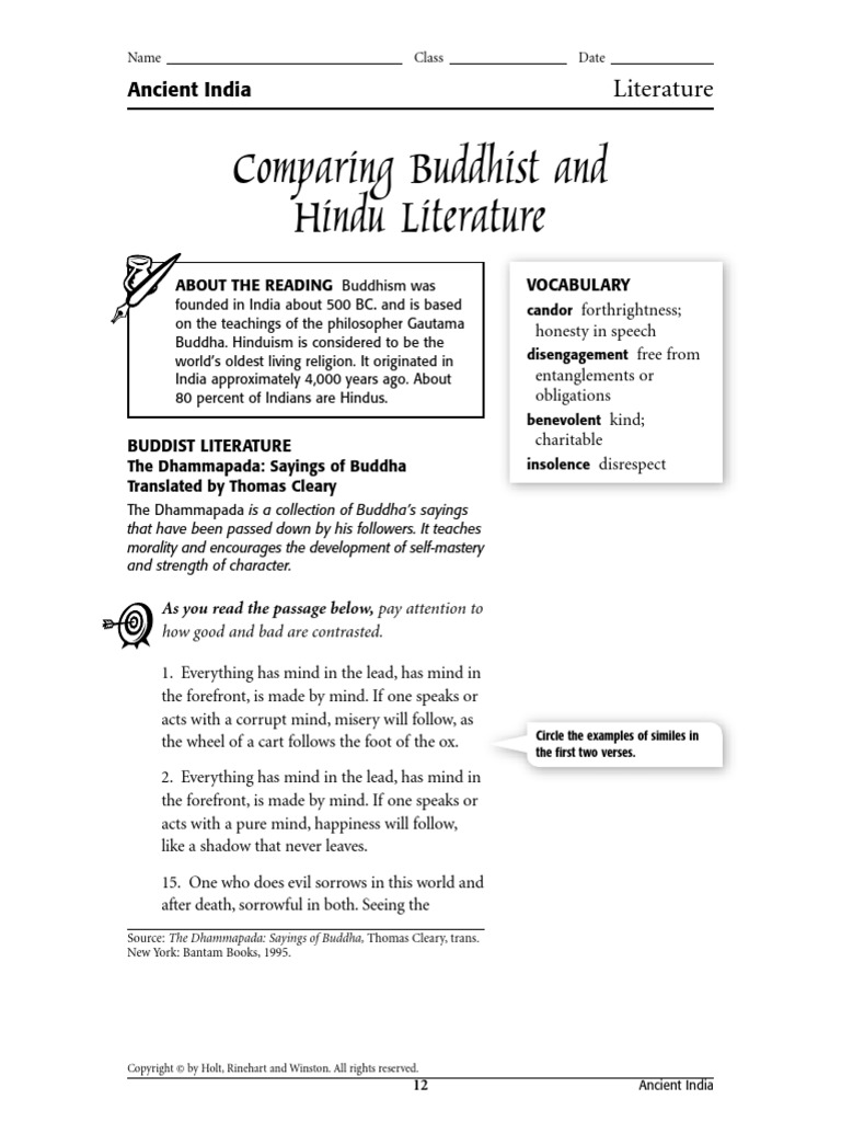Comparing Buddhist and Hindu Literature | PDF | Bhagavad Gita | Virtue