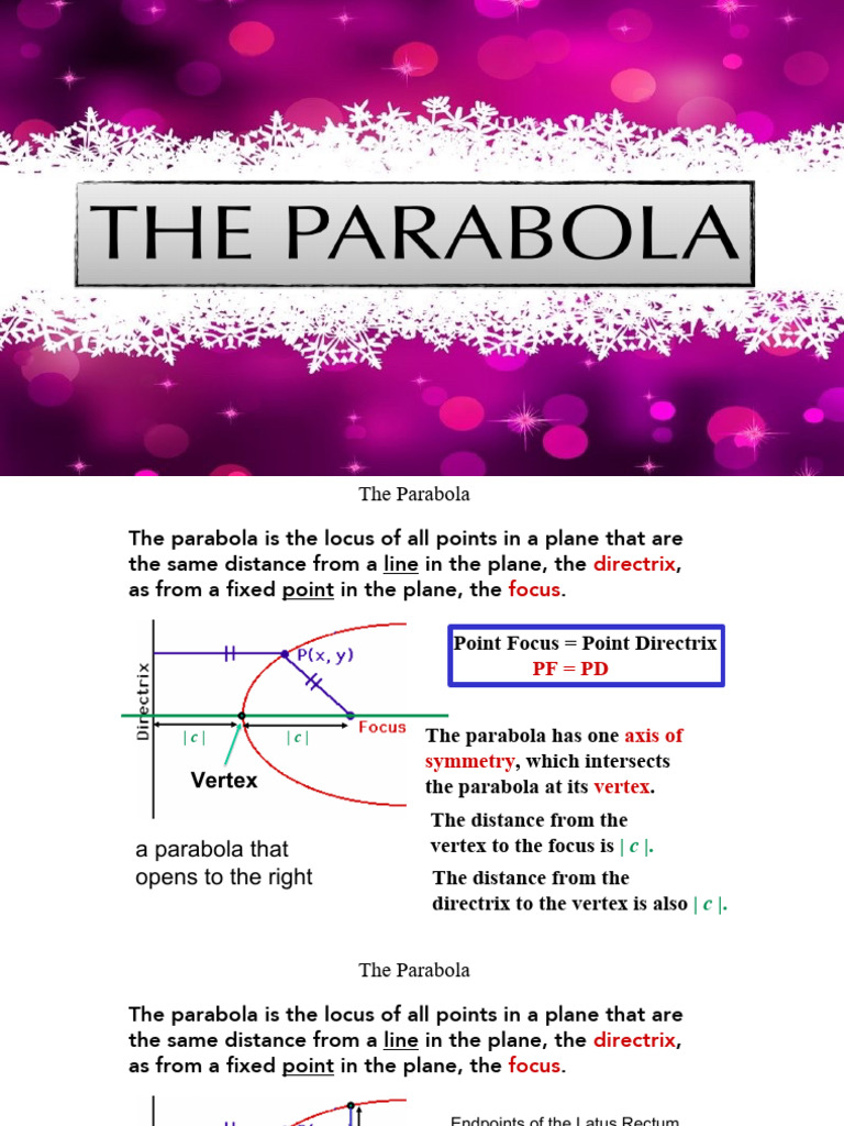 Parabola | PDF | Algebraic Geometry | Elementary Geometry