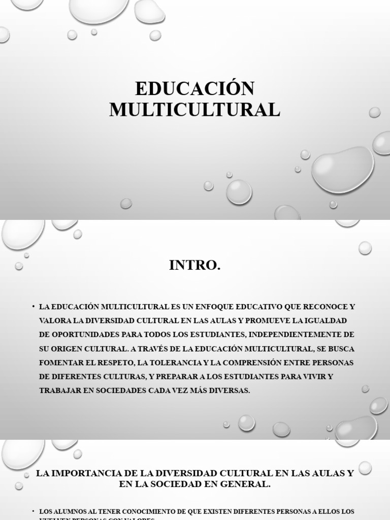 Educación Multicultural | PDF | Multiculturalismo | Inclusión (Educación)