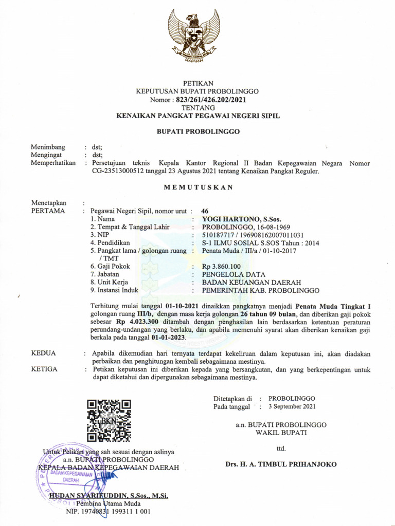 SK Pangkat IIIb | PDF