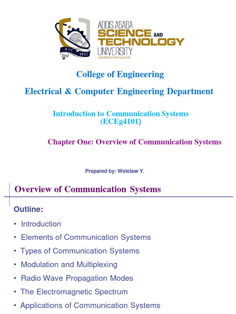 Chapter - 1 | Download Free PDF | Transmission Medium | Telecommunications