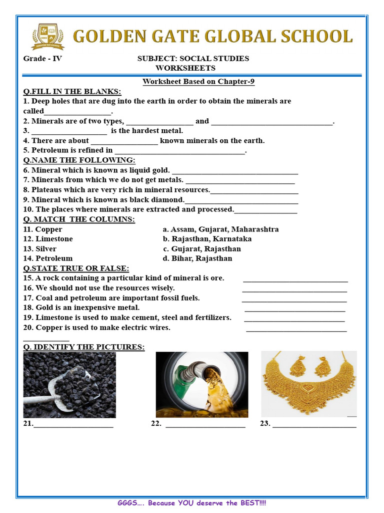 G4 SST Compiled Worksheets | Download Free PDF | Agriculture