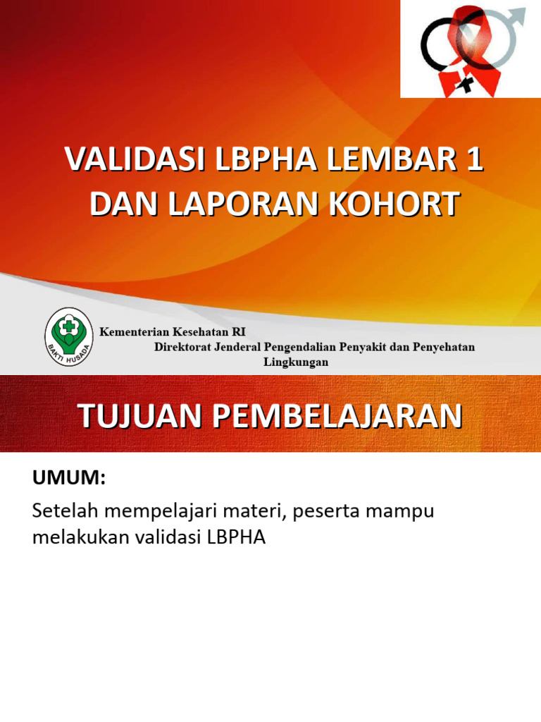 Validasi LBPHA Lembar 1 dan Kohort | PDF