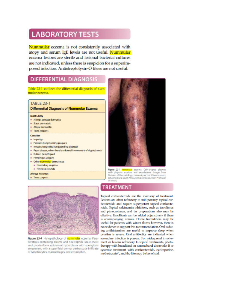 Dermatitis Nummularis Fitz | PDF