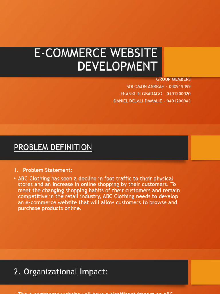 E-Commerce Website Development Plan | PDF | E Commerce | Websites