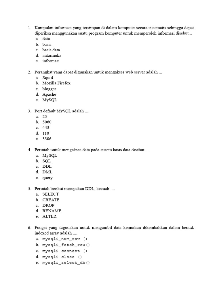 Bank Soal Pemrograman Web | PDF