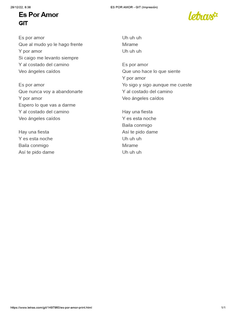 Es Por Amor - Git | PDF
