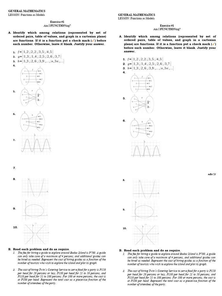 Q1 GenMath Quiz-1CopDarFab | PDF | Function (Mathematics) | Functions And Mappings