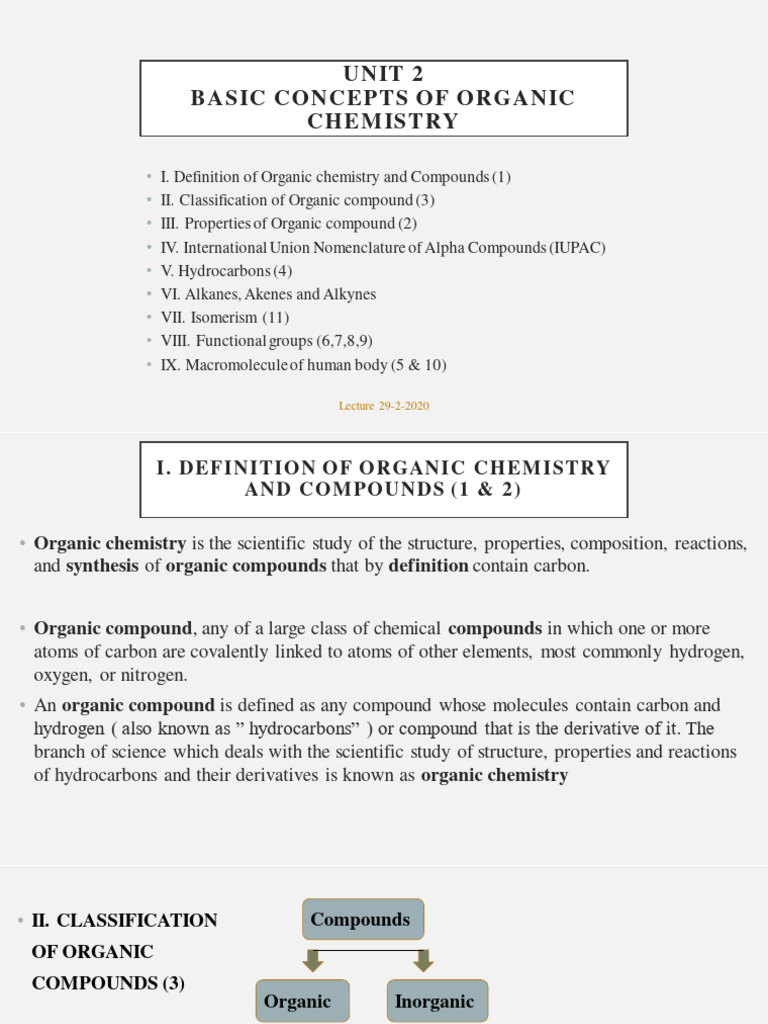 (Basic Concept of Organic Chemistry) Organic | PDF | Chemistry | Organic Chemistry