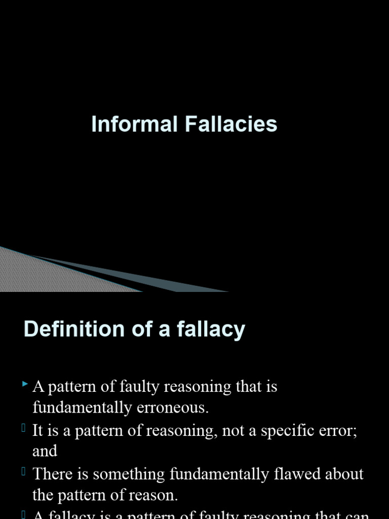 Informal Fallacies | Download Free PDF | Fallacy | Argument