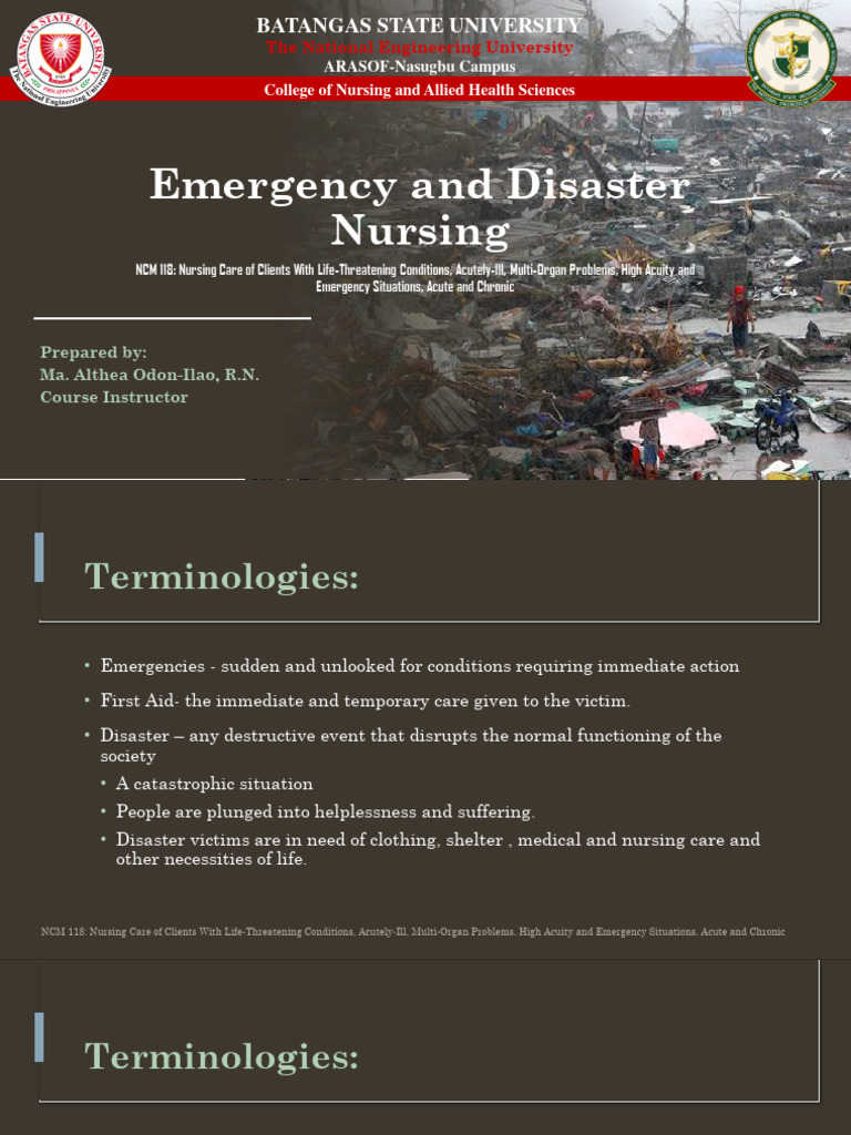 EMERGENCY NURSING | PDF | Emergency Management | Anthrax