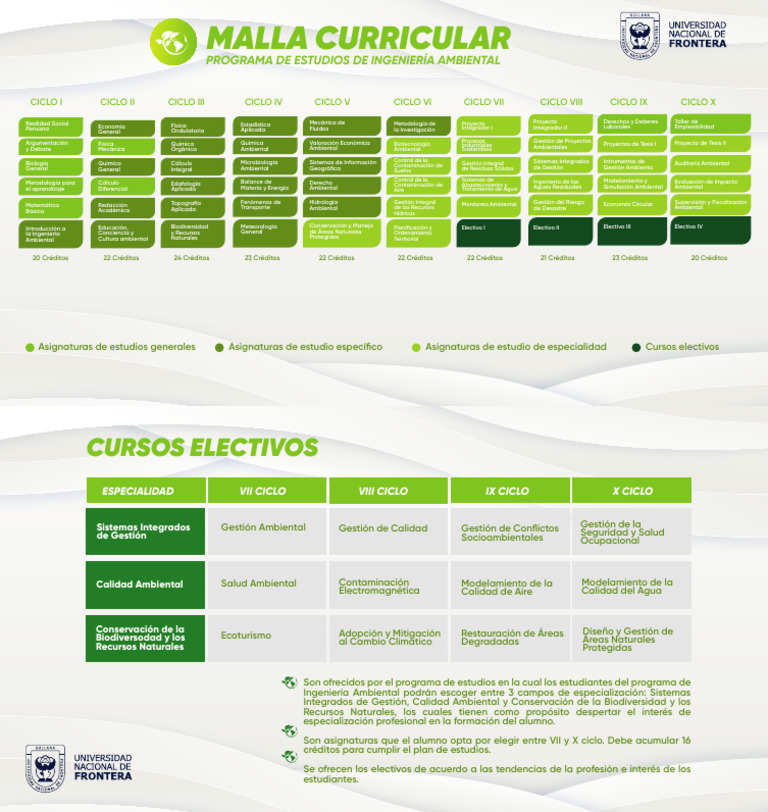Malla Curricular Ingeniera Ambiental | PDF | Entorno natural | Ingeniería Ambiental