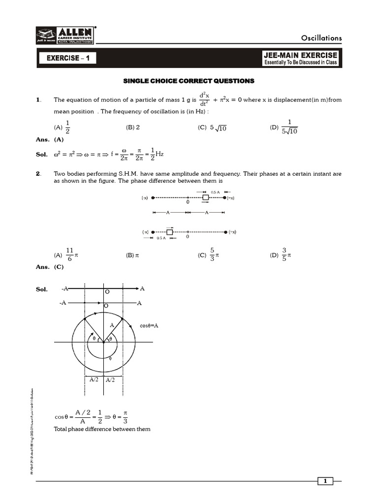 DX DT 1 2 10: Oscillations | PDF | Oscillation | Force
