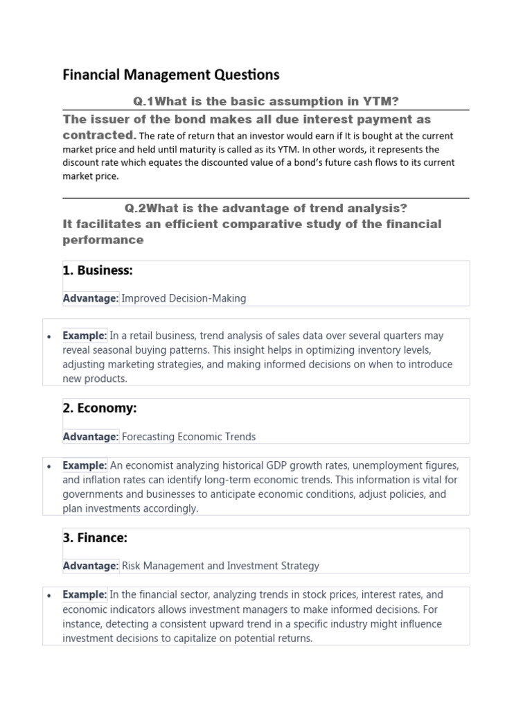 Financial Management Questions | PDF | Working Capital | Investing