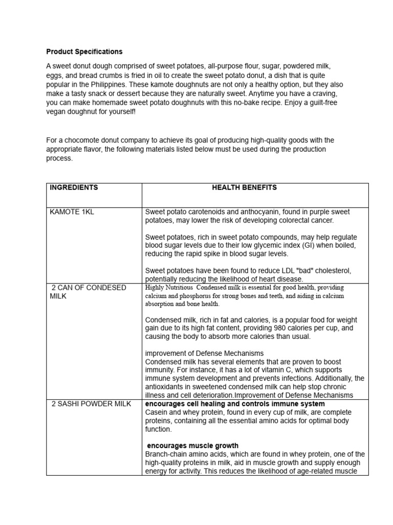 Products Specification | PDF | Milk | Vitamin