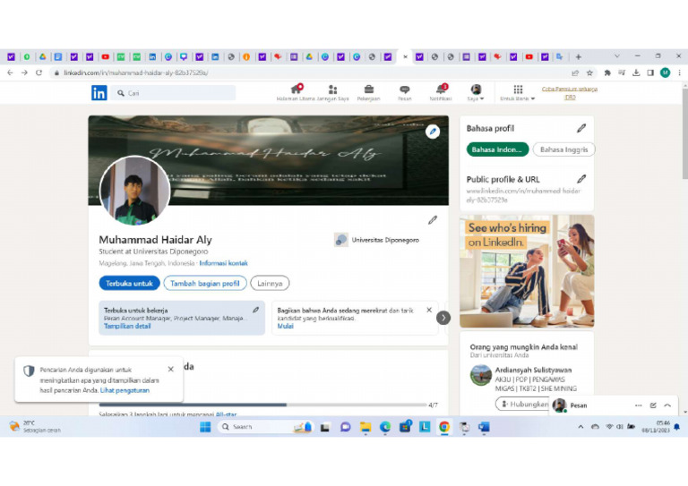 Kelompok 13 - Muhammad Haidar Aly - Linkedin | PDF