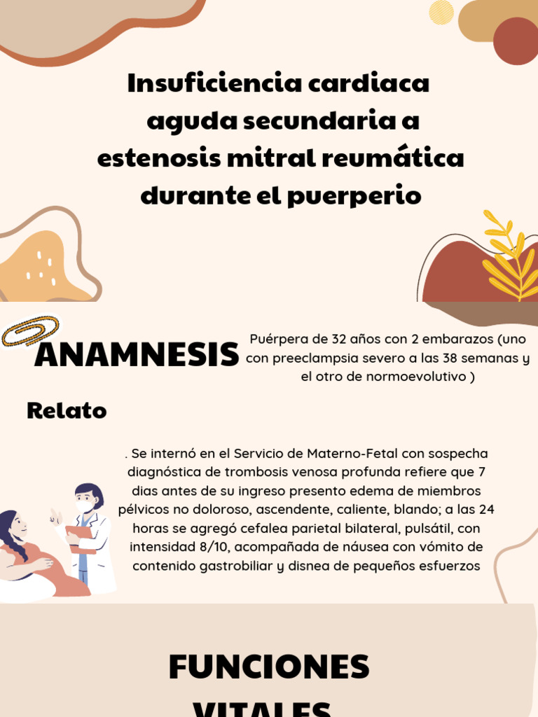 Insuficiencia Cardiaca Aguda Secundaria A Estenosis Mitral Reumática ...