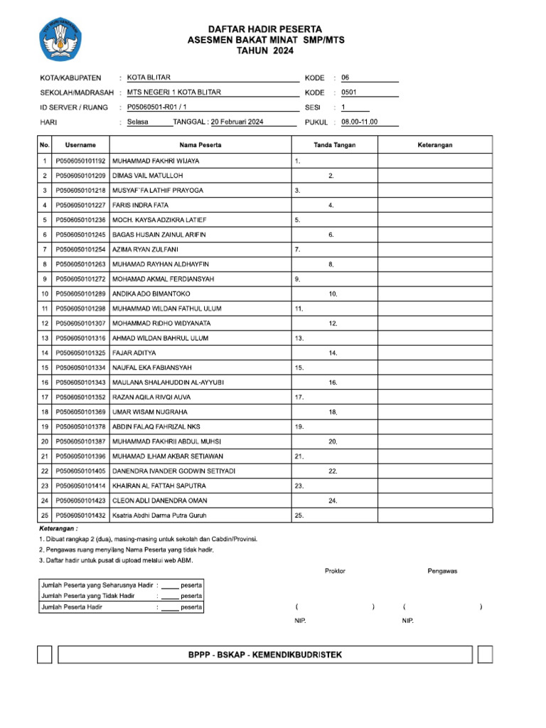 Dftar Hadir Abm2-1 | PDF