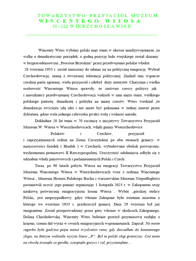Witos Zajawka | PDF