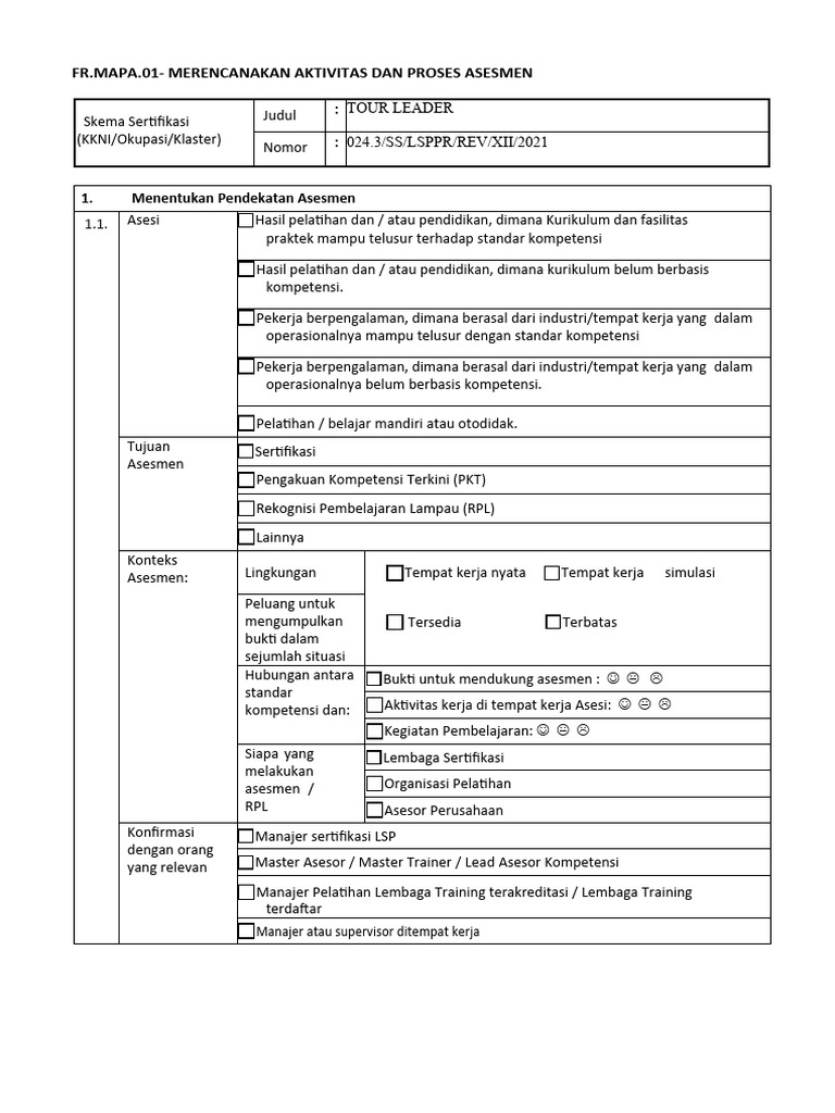 FR - MAPA 01. Terstruktur Merencanakan Aktivitas Dan Proses Lev 4 | PDF