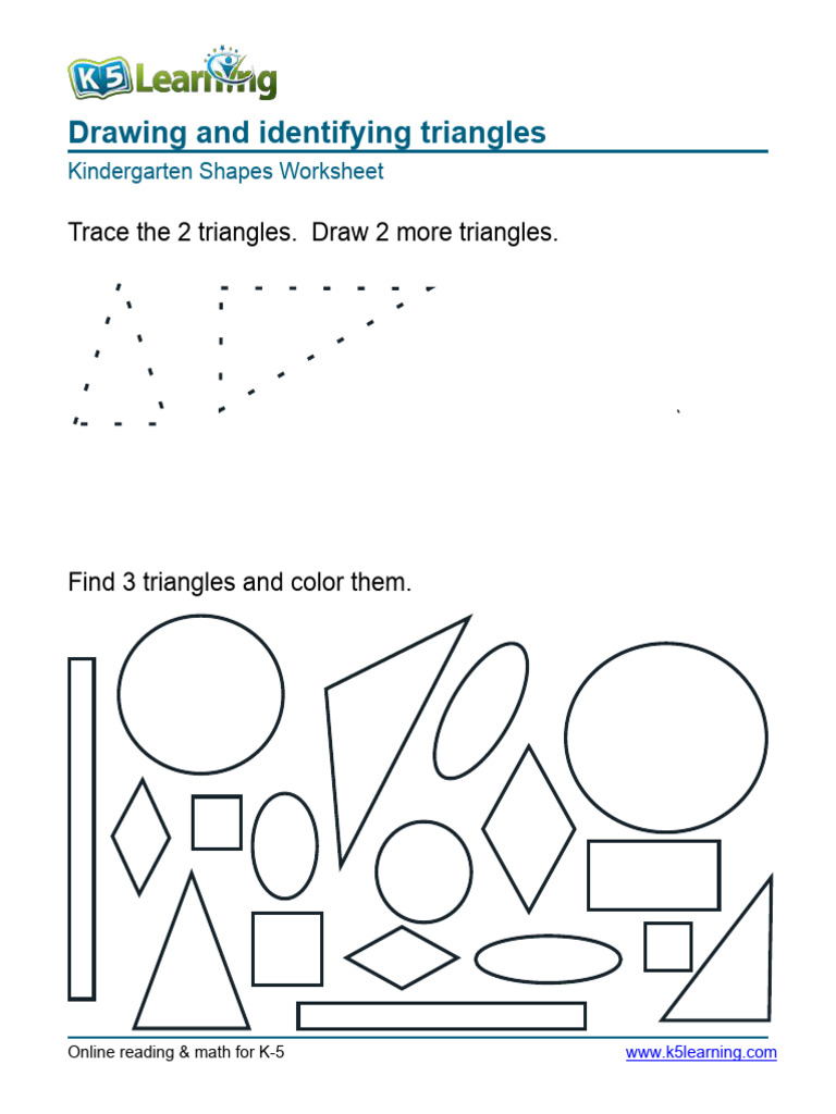 Kindergarten Identify Triangles Worksheet | PDF | Teaching Methods ...