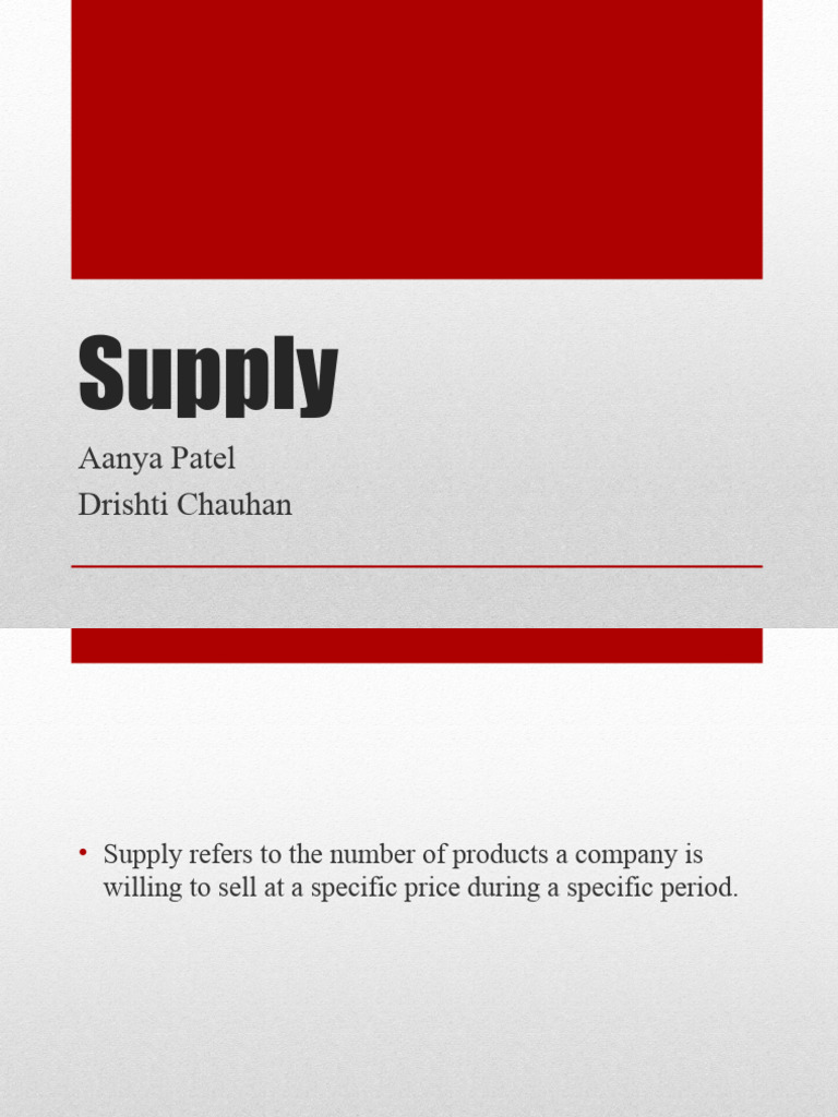 Supply | PDF | Business