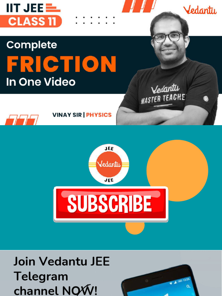Friction One Shot JEE 2024 | PDF | Friction | Force