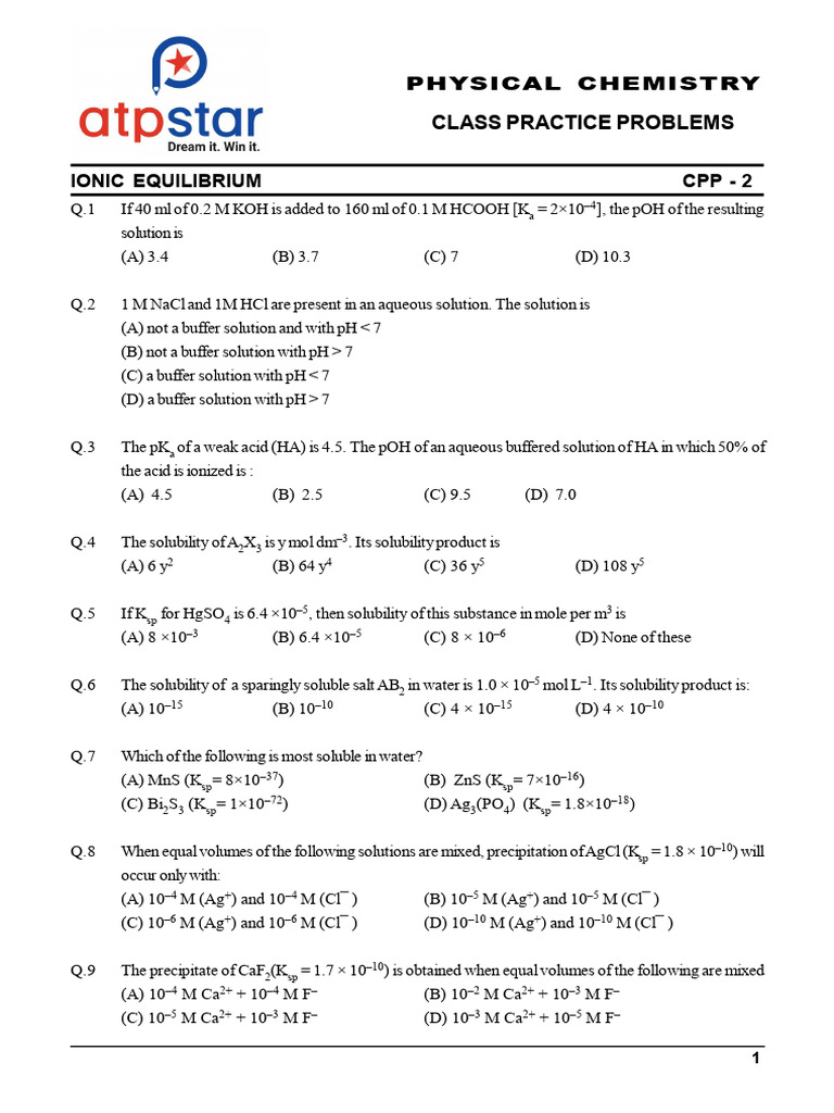 Chemistry CPP Cat-3 | PDF | Enzyme Inhibitor | Polymers
