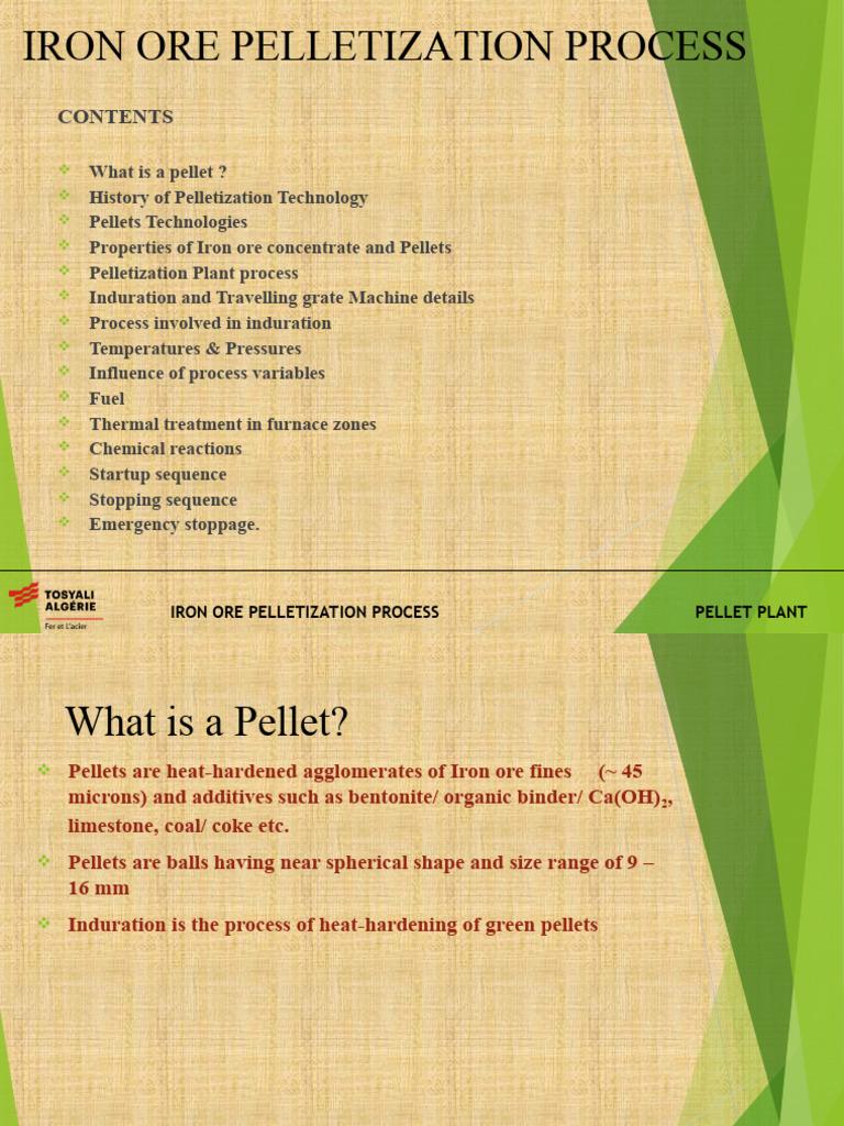 Iron Ore Pelletization Process Overview | PDF | Nature | Chemistry