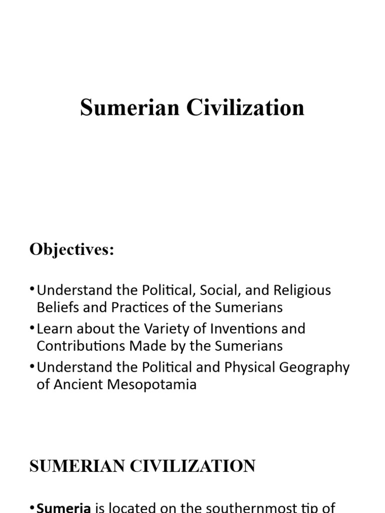 Sumerian Civilization | PDF Sumerian Civilization | PDF